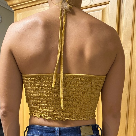 Tops | Yellow Halter Crop Top | Poshmark